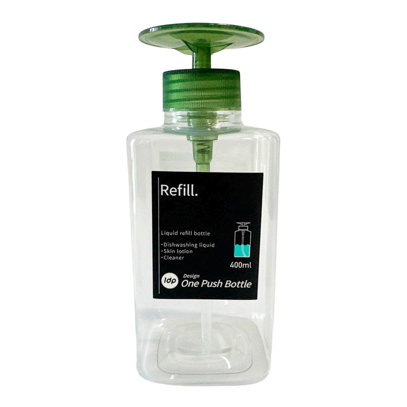 【まとめ買い】1dpワンプッシュボトル400ML角グリーン9001/308103 | ワッツ